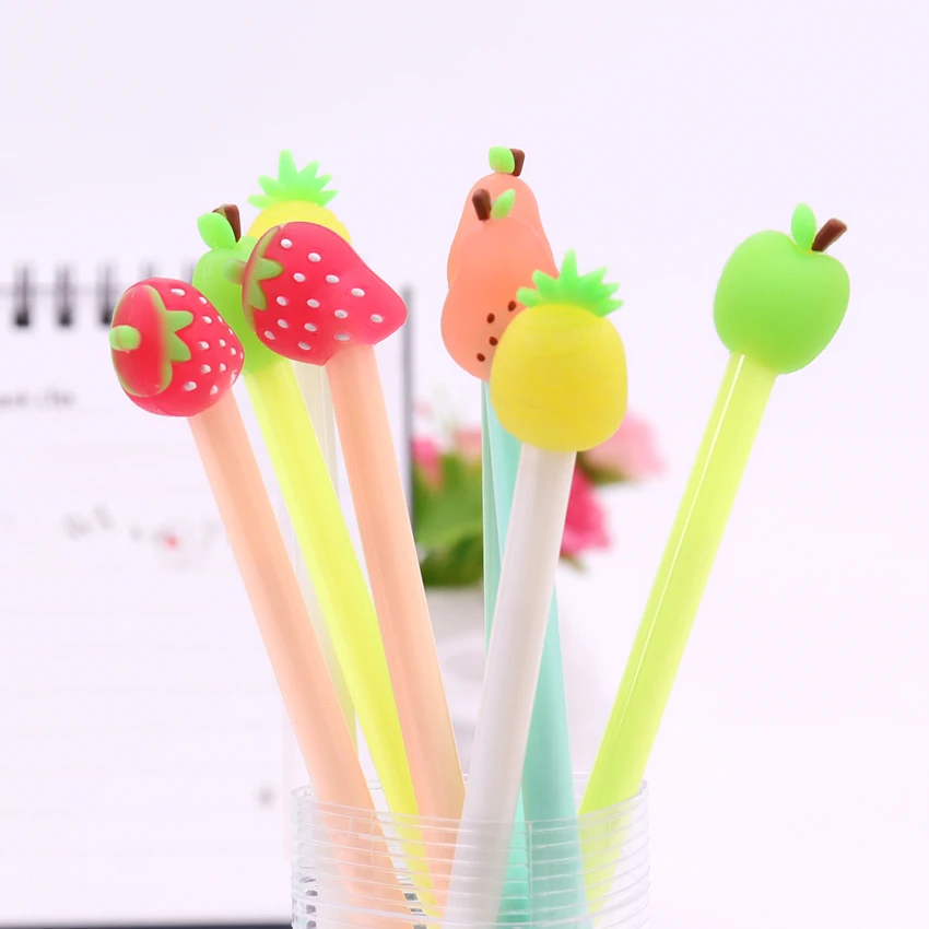 1pc 0.5mm Creative Fresh Fruit Gel Pen Kawaii Cute Writing Signing Pen ...
