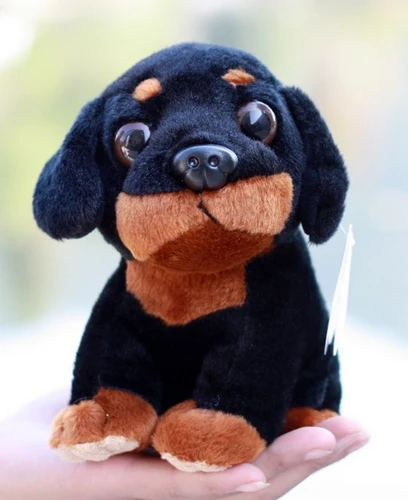 lovely small black dog toy cute stuff black dog doll about 20cm-in ...
