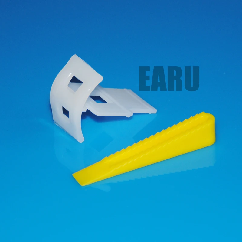 (100pcs wedges+100pcs clips) Wall Floor Lever Tile Leveling System ...