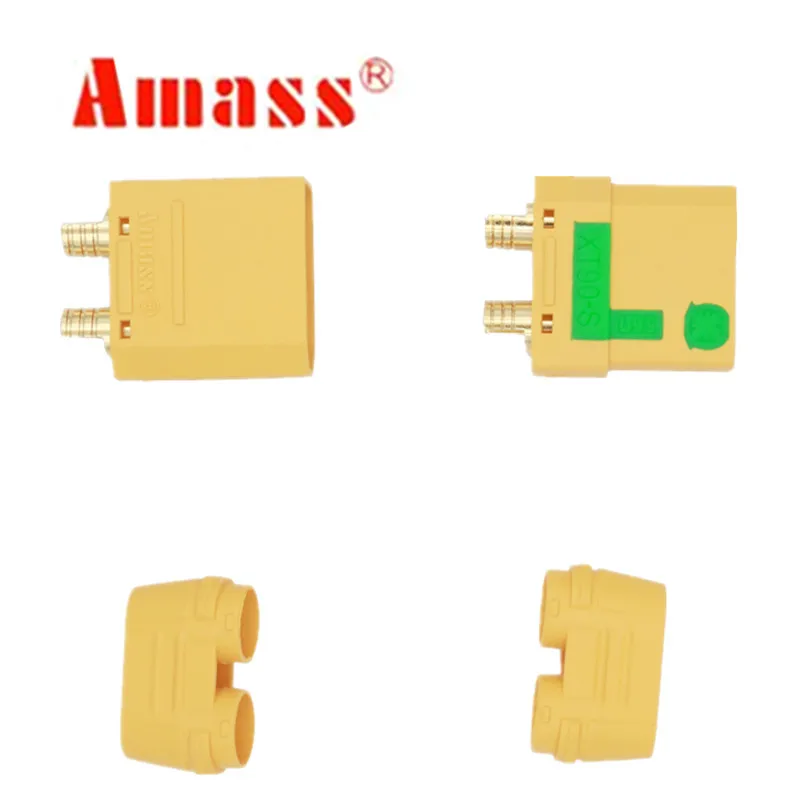 Original Amass 5 Pair XT90S XT90-S XT90 Connector Anti-Spark Male Female Connector for Battery ...