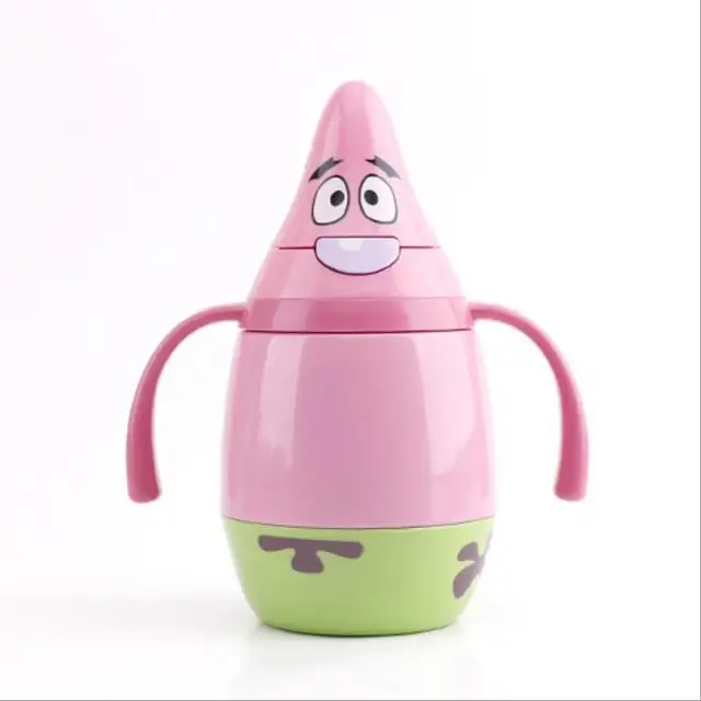 Cartoon Patrick Star Water Bottles With Straws Outdoor Sport Insulation ...