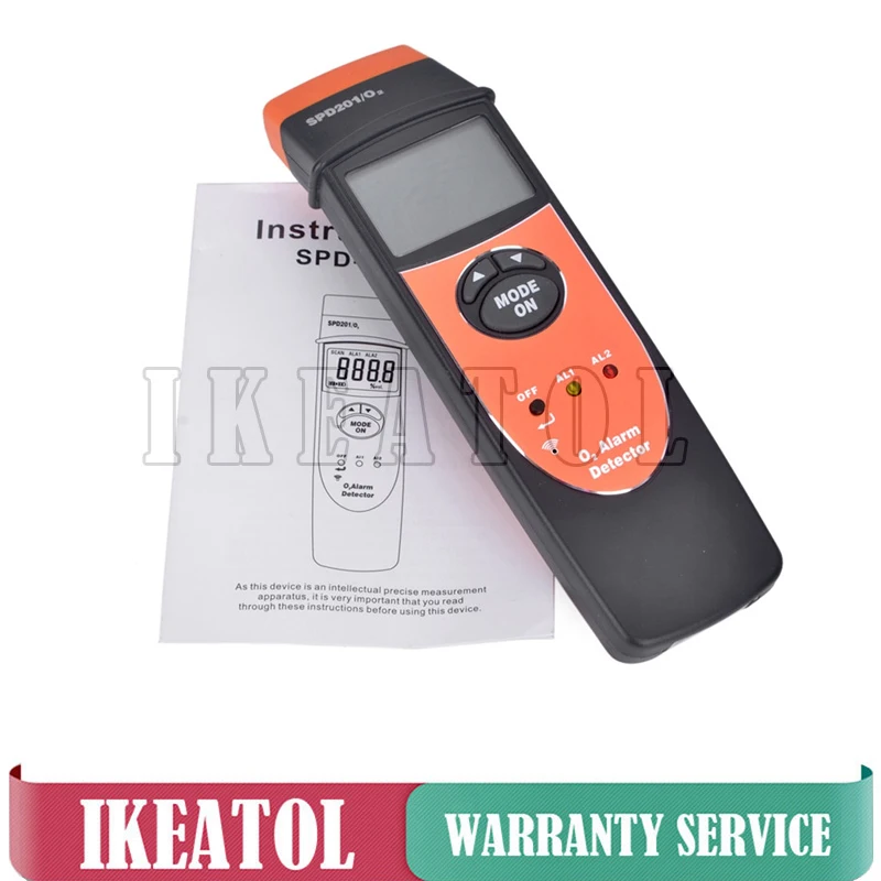 Digital Oxygen Detector O2 Meter Spd201/o2 0-25%vol Gas Tester Sound ...