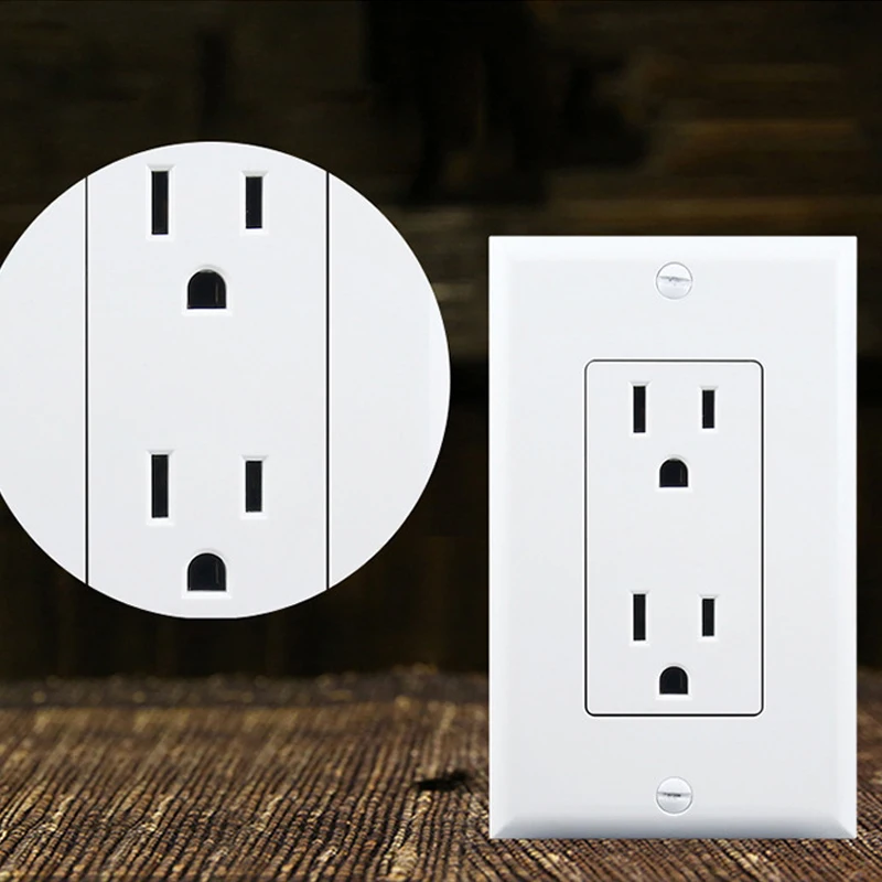 125V North America 15A American Standard Power Socket 15A Double ...