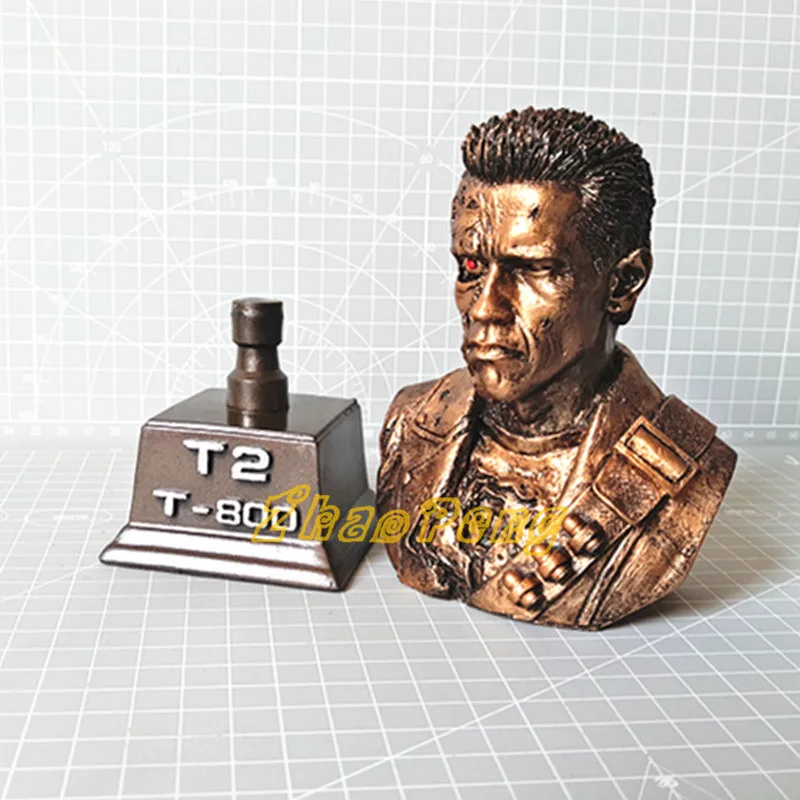 20CM The Terminator T800 bust battle damage VER model FIGURE Arnold ...