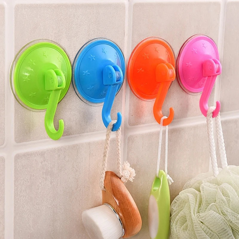 5 PCS/Lot Colorful Suction Cup Hooks Strong Wall Sucker Vacuum ...