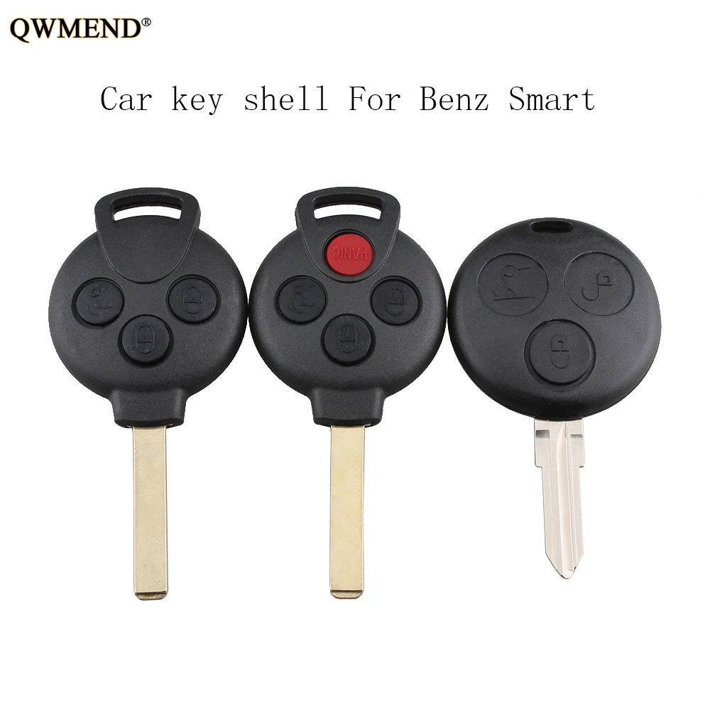 QWMEND 3/4 Botões Carro Remoto Chave Fob shell Para shell chave Para ...