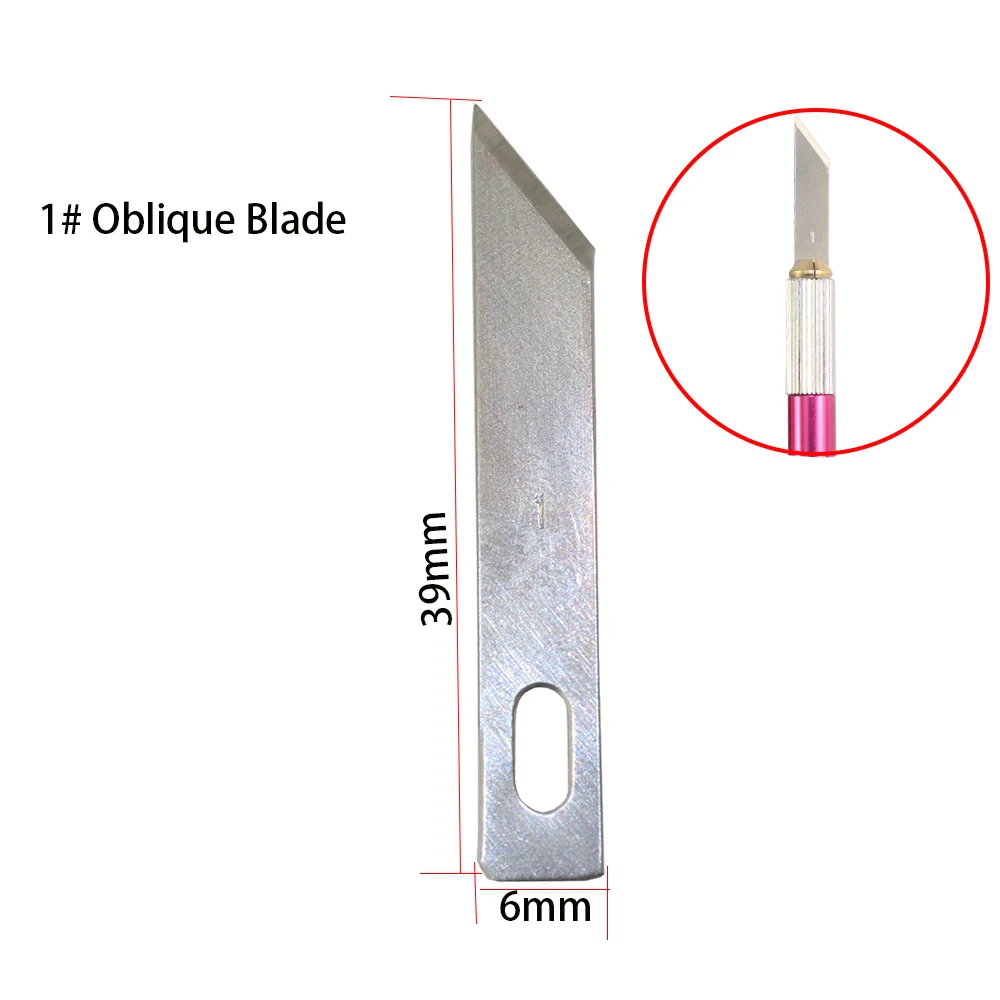 10-PCS-Pack-1-Oblique-Replacement-Blades-for-Hobby-Art-and-Craft-Work ...