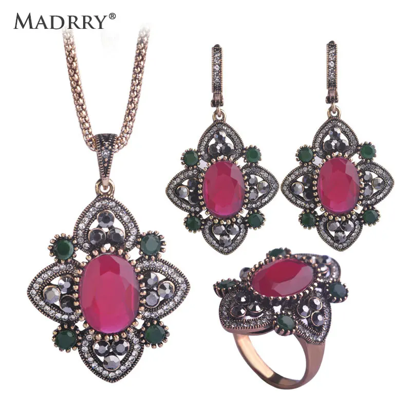 Aliexpress.com : Buy Madrry Vintage Turkish Jewelry Sets Necklace ...