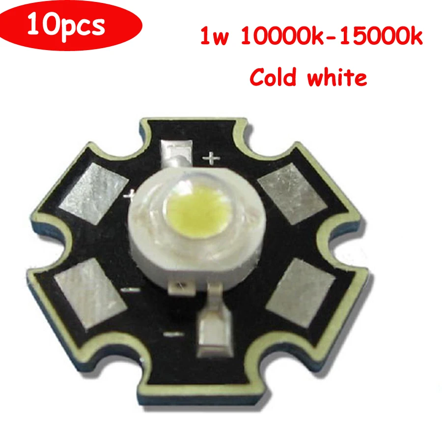 10pcs 1W 30mil Cool White 10000K~15000K 100LM 3.2V 300mA LED Light ...