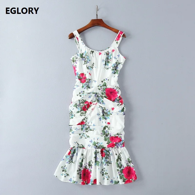 Midi Sangle Robe Nouveau Style Robe Printemps Été Dames Rouge Imprimé ...