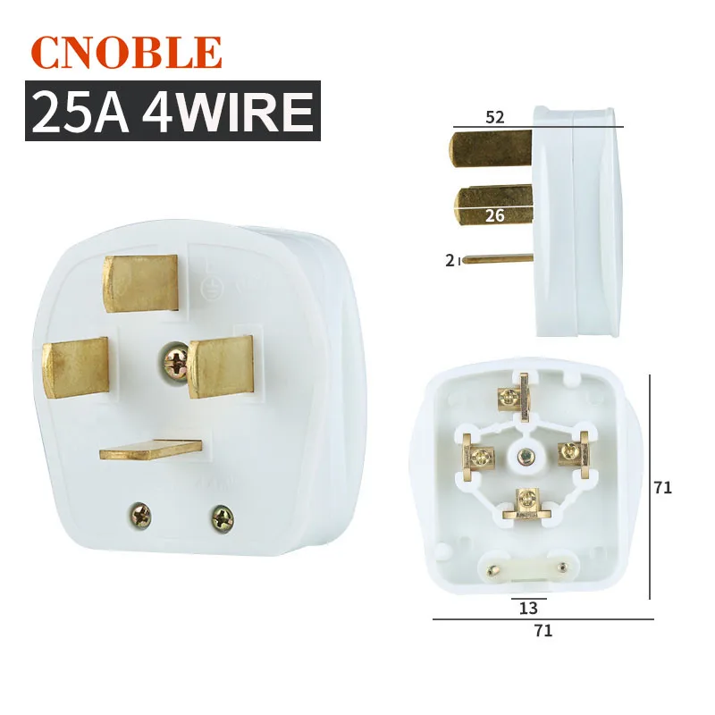 AC 440 볼트 25A 삼상 네 와이어 지구 지상 산업 소켓 플러그 화이트|plug white|plug acplug ...