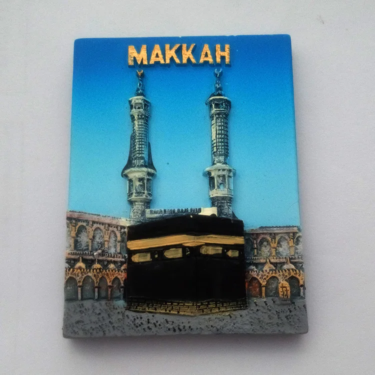 3D Creative Saudi Arabia Makkah Kaaba Resin Refrigerator Fridge Magnet ...