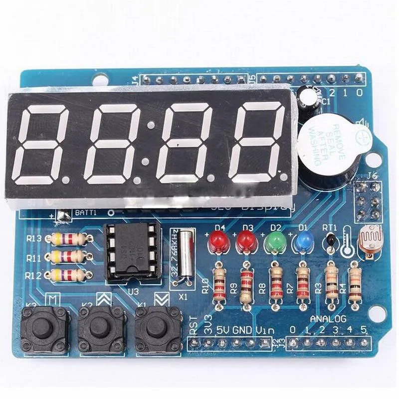 New Diy Led Clock Kit Digital Tube Time Display Kit Electronic Fun Suit Electronic Circuit In