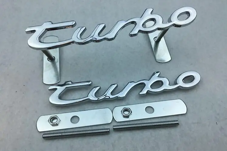 5 Pieces Chrome Metal Turbocharged Car Grill Emblem Badge Universal ...