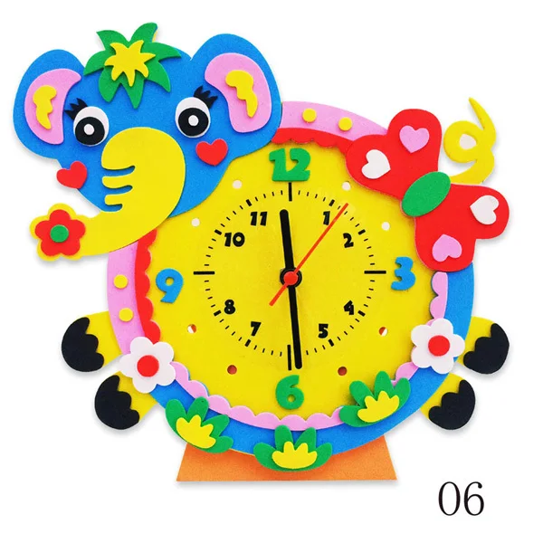 Eva Handmade Clock Diy eva foam clock toys child puzzle diy handmade ...