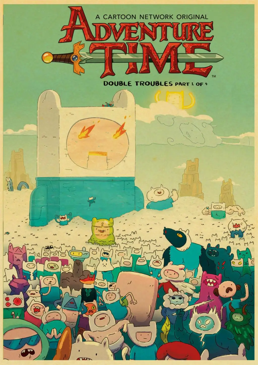 Adventure Time With Finn And Jake Cartoon Poster - KawaiiMerch.com