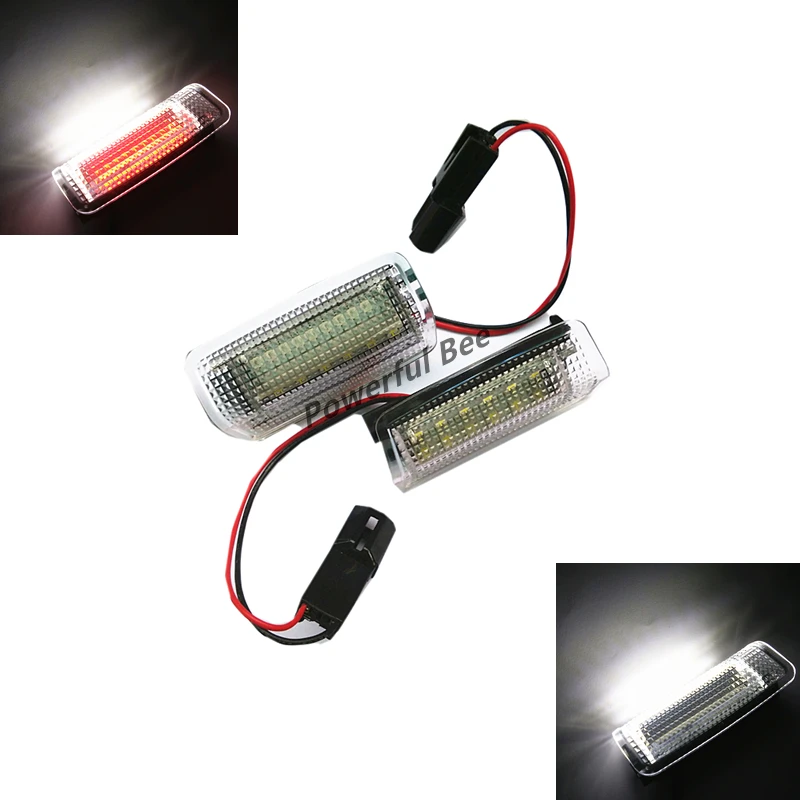 2 x Double modes white emitting and red flashing LED welcome door lamp ...