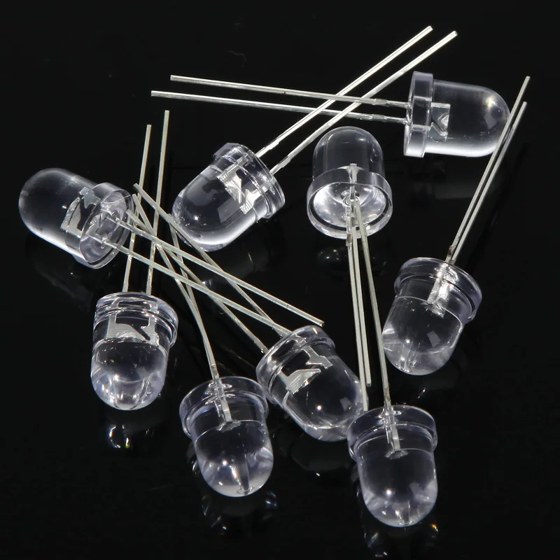 I0 Pcs 8mm 250mw Infrared IR LED Night Vision 850nm Luminous Diode 5V ...