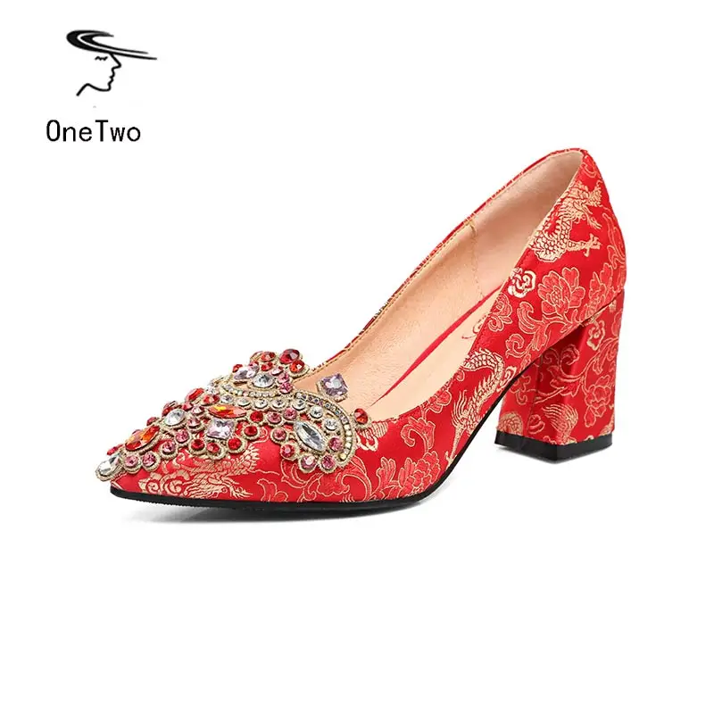 Summer Newly Married Women Red Wedding High Heels Pumps Big Yards China ...