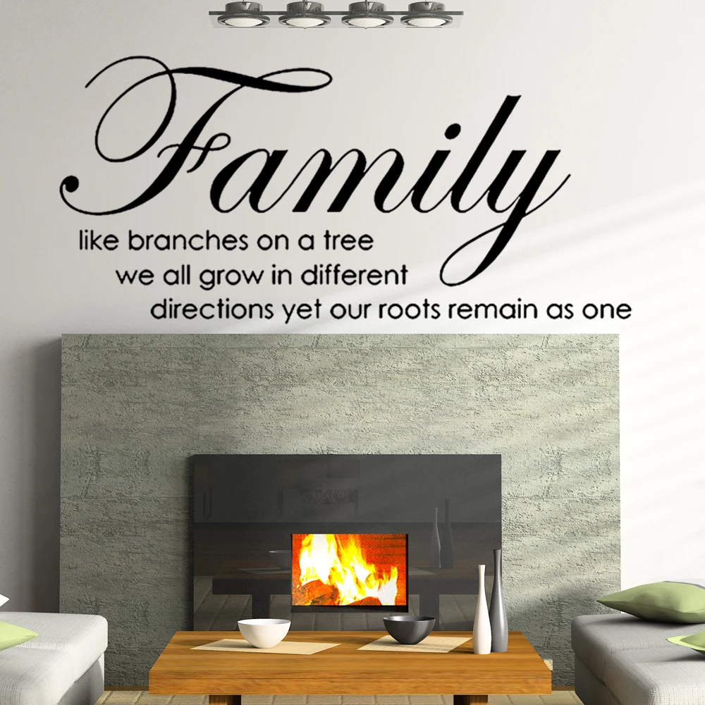 Family Like Branches on Tree Wall Stickers Quotes Vinyl Letterings ...