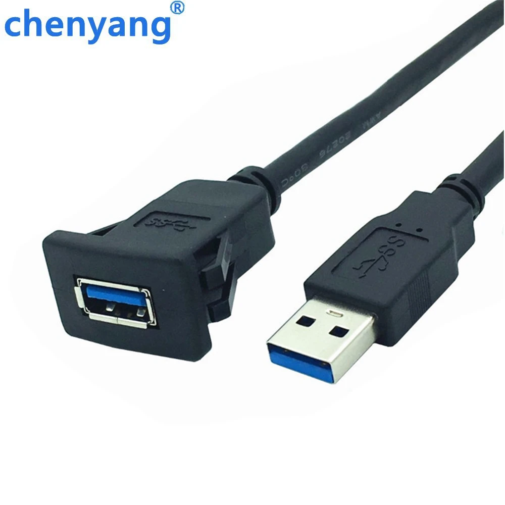 Snap In Usb 3.0 A Male To Female Panel Mount Extension Cable - Audio ...