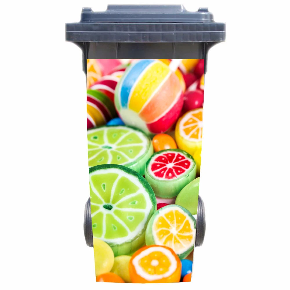 DIY 3D sweet candy removable Waterproof Sticker Decals Rubbish bin ...