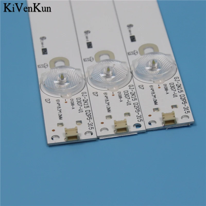 Novas tiras de luz de fundo de led de 614 mm para philips 32pfs6401/12 ...