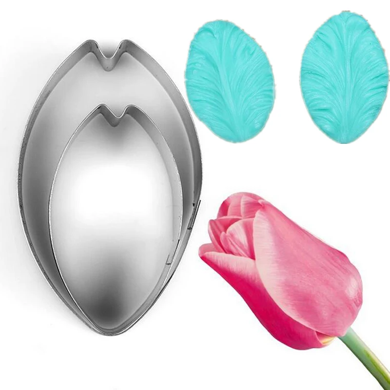 Petal Flower Cake Decorating Cutter | Tulip Fondant Cake Decorating ...
