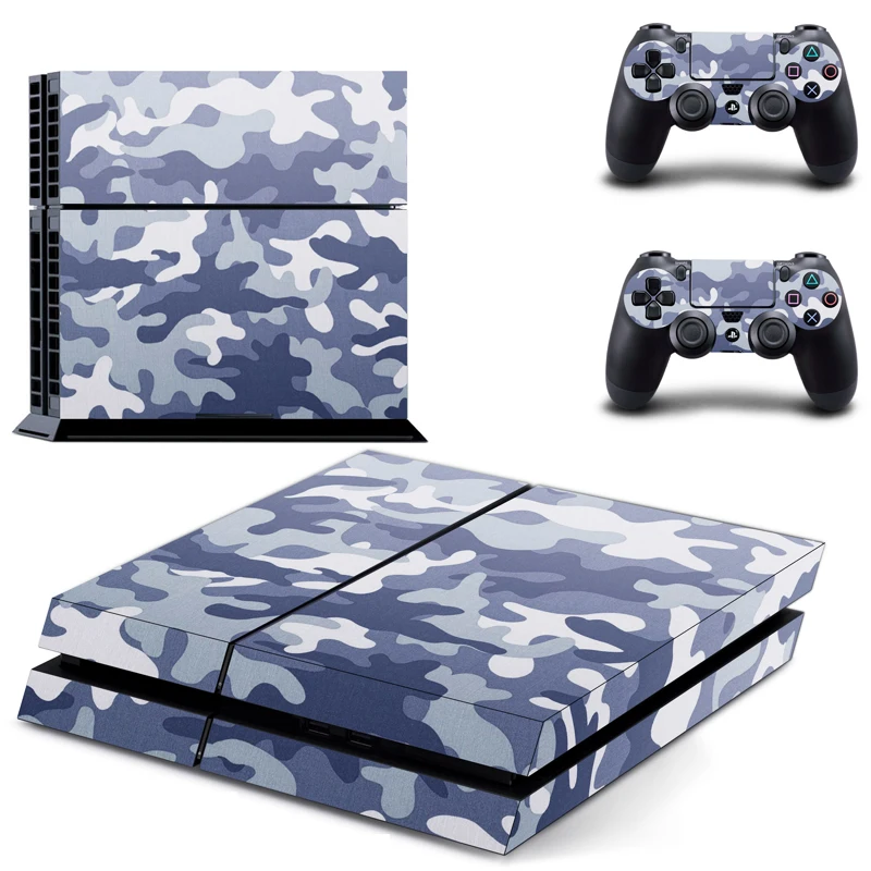Camouflage Skin Sticker for PlayStation 4 Console and 2 Controllers ...