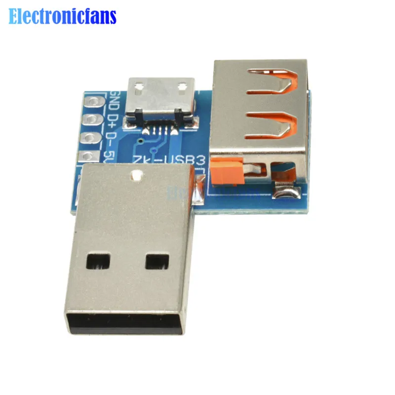 USB Converter Standard USB Female to Male to Micro USB to 4P Terminal ...