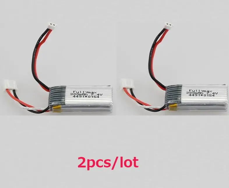 XK A430 (A 430) A600 A800 RC 비행기 예비 품목 부속품을위한 2PCS 7.4V 300mAh 건전지|7.4v ...