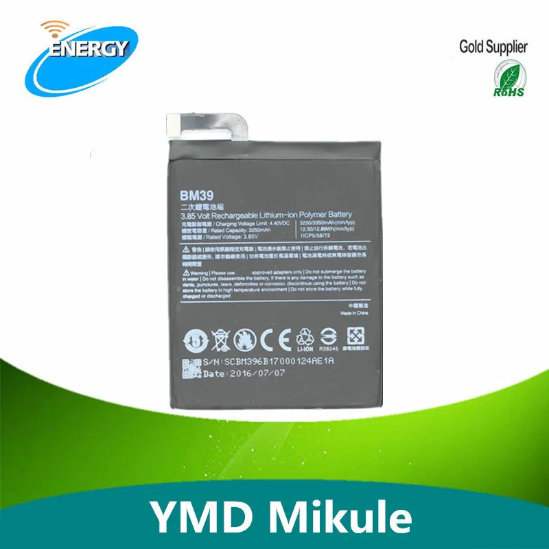 3250 mAh BM39 batería para xiaomi 6 miui M6 reemplazo batería ...
