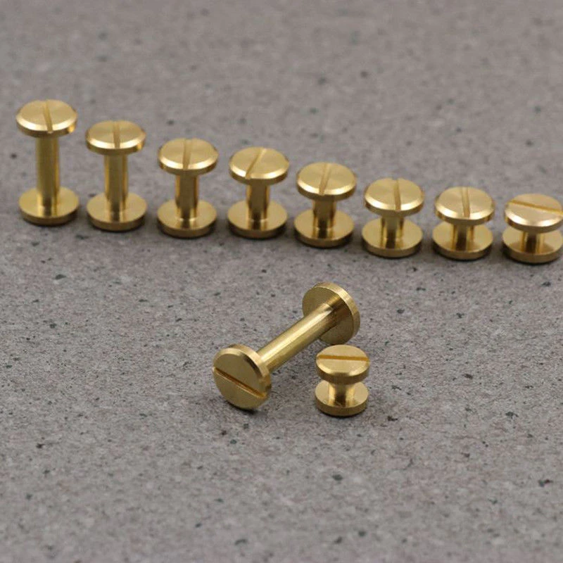 10pcs Solid Brass Binding Chicago Screws Nail Stud Rivets For Photo ...