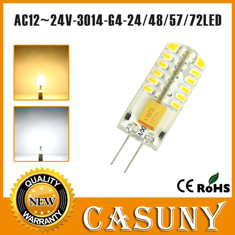 AC12-24V g4 led 12v 5w dc ac 5w 48pcs led chip smd 3014 g4 led bulbs ...