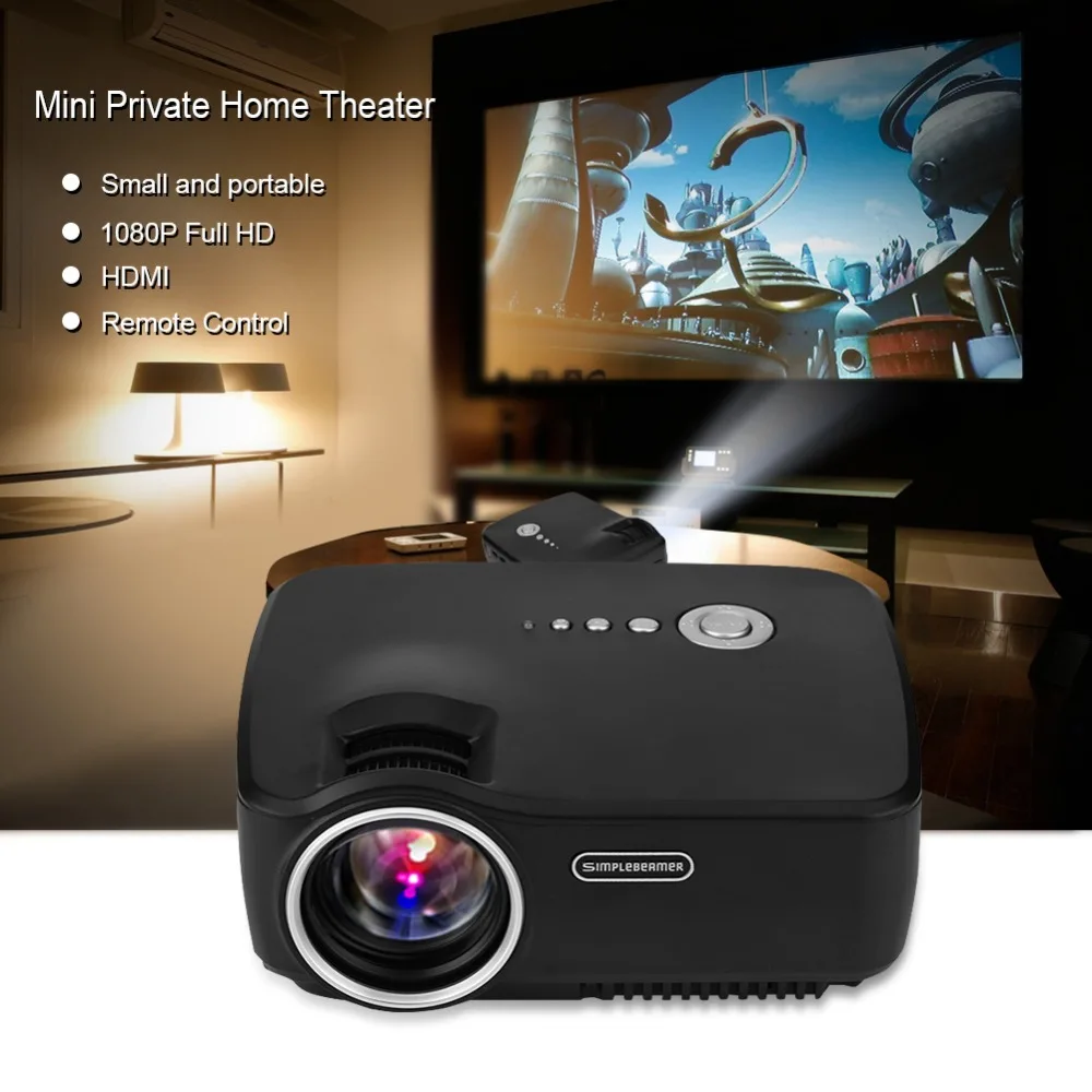 Mini LED Protable Projector Full HD 1080P 30 80inches 4.0 TFT LCD HDMI ...