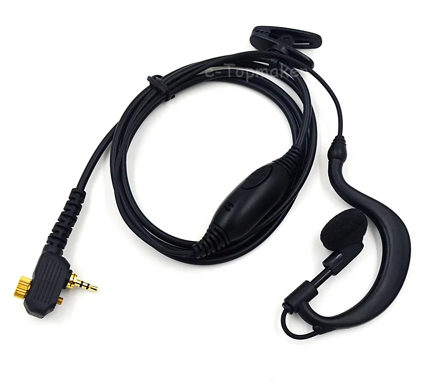 XQF 5pcs 1 Pin G Shape Earpiece Headset Mic for Motorola Portable Radio ...