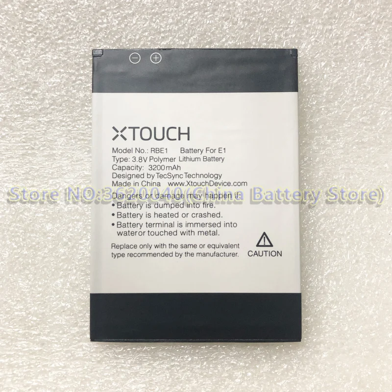 GND 3.8V 3200mAh RBE1 교체 용 배터리 XTOUCH E1 스마트 폰 리튬 이온 배 터리 리튬 폴리머 배터리 ...