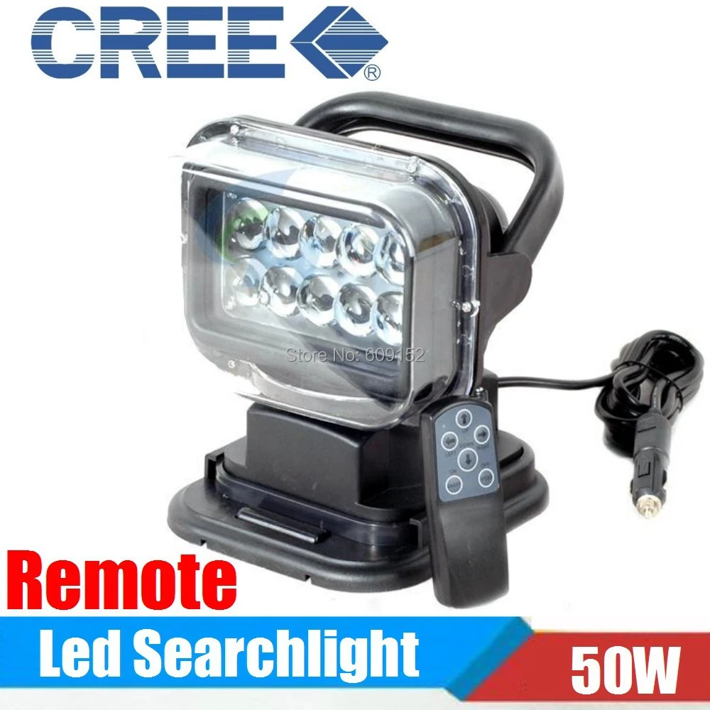 50W Magnetic led searchlight RF Remote Led Spot work light 12V 24V ATV ...