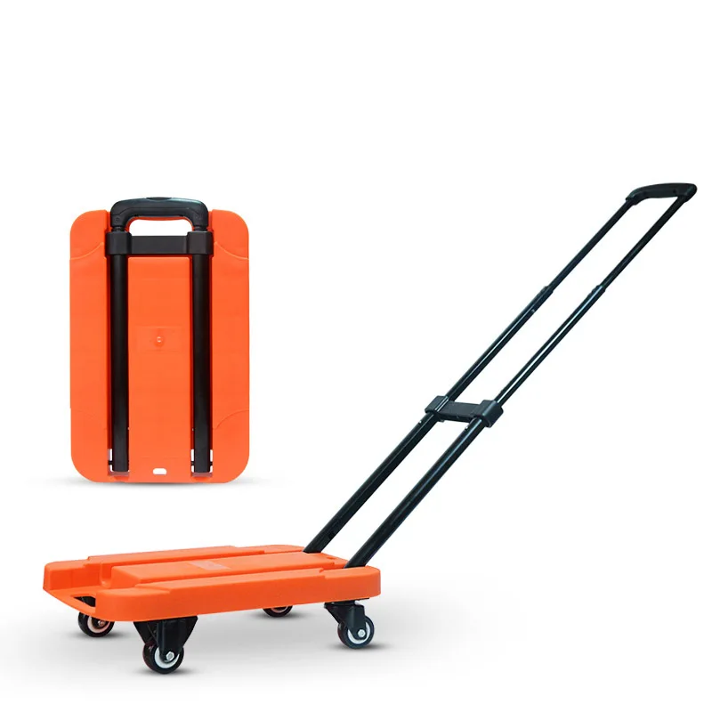 Folding Portable Small Travel Luggage Cart Trailer Home Pull Truck Mini ...