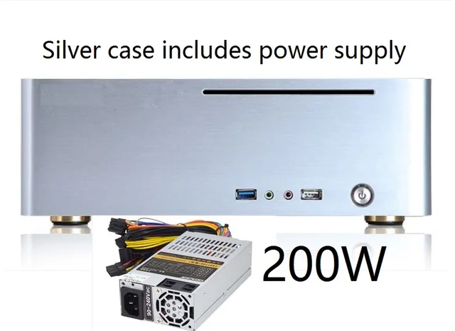 Aliexpress.com : Buy Silver All Aluminum shell ITX Desktop Computer ...