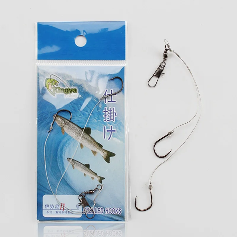 Fishing Hooks With Nylon Line Steel String Fishing Hook Barb Sea ...