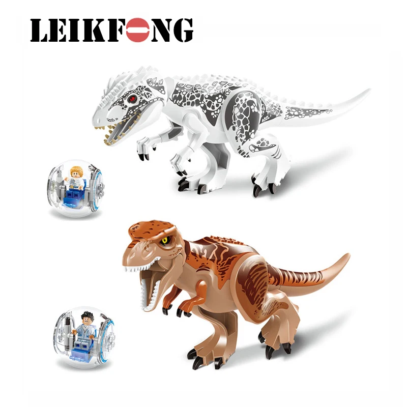 2 Pcs/set Xl Jurassic Dinosaurs Indominus Rex And T-rex + Gyrospheres ...