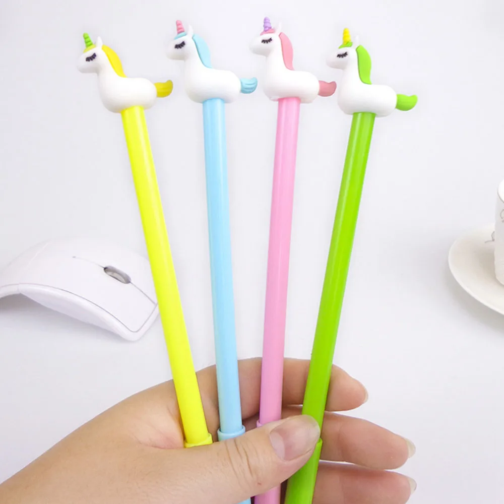 4Pcs Cute Unicorn Candy Color Gel Pen Creative For Kids Writing Pens ...