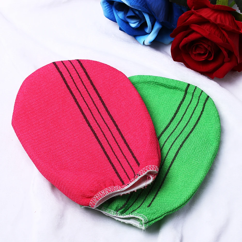 1PC Red Green Korean Italy Exfoliating Body-Scrub Towel Glove Smooth ...