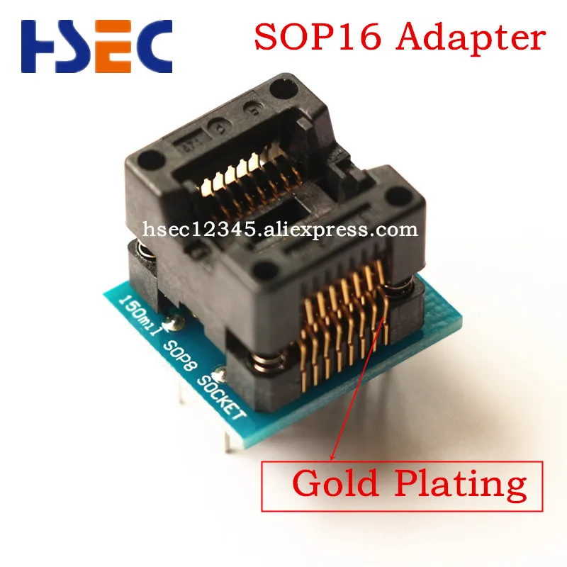 Gold Plating SOP16 to DIP16 adapter SOP16 turn DIP16 SOIC16 to DIP16 IC ...