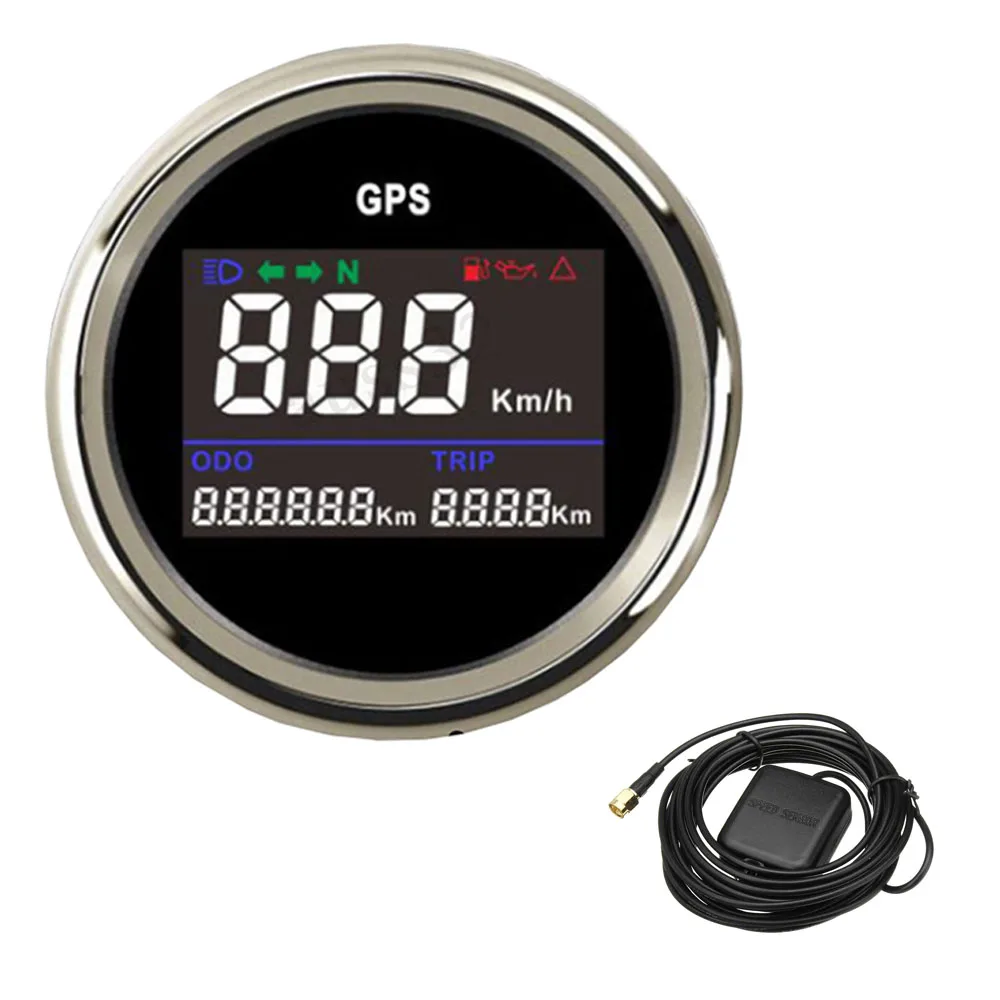 52 mm Waterproof GPS Digital Velocimeter Odometer for Motorcycle ...