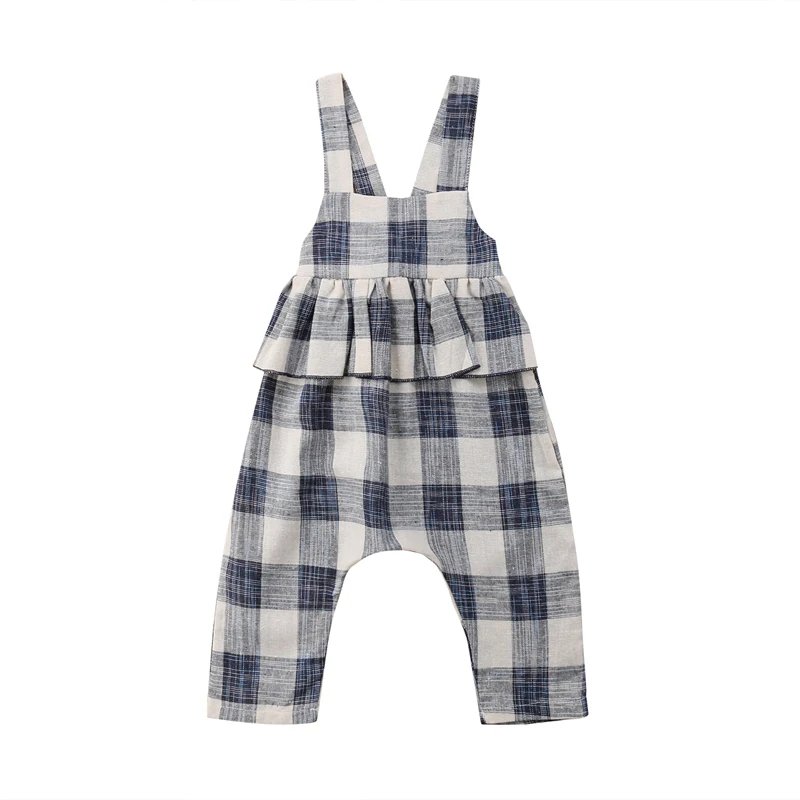 Pudcoco Nova Moda Garoto Bebê Menina Xadrez Sem Mangas Playsuit ...