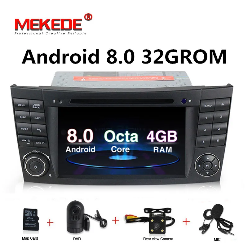 Android 8.0 4GRAM Car dvd multimedia player for Mercedes/Benz W211 W209 ...