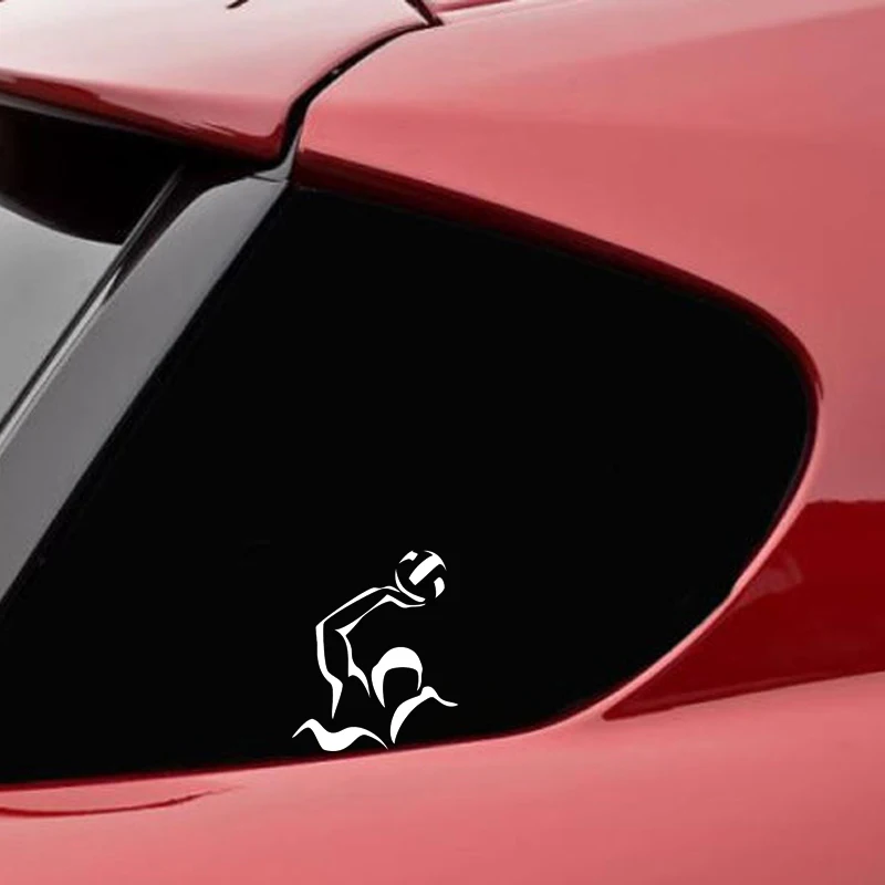 QYPF 11.2*13.5 Interesting Aerobic Exercise Water Polo Athlete Decor Car Sticker Vinyl ...