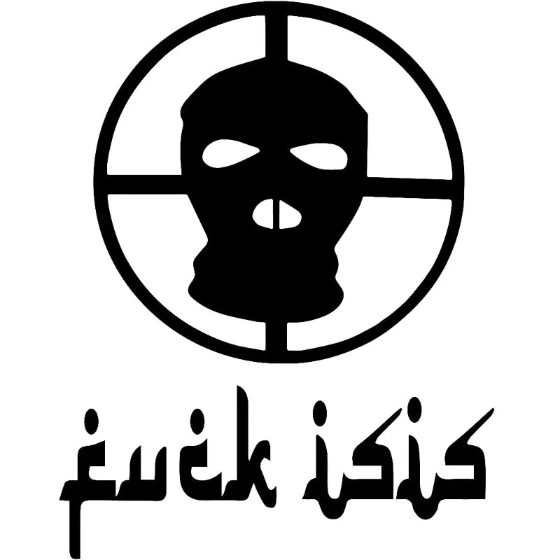 12.3X15.8CM ISIS Crosshair Anti Terrorist Vinyl Decals Car Sticker Car ...